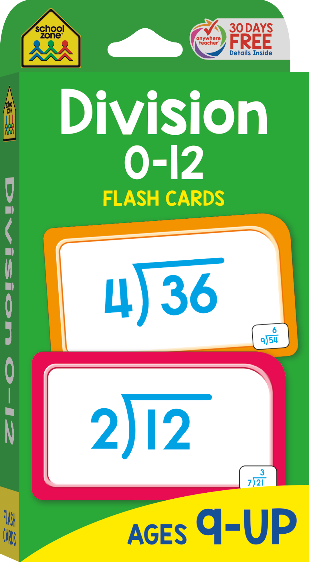 Division Flash Cards 0-12 for Kids – School Zone Publishing Company