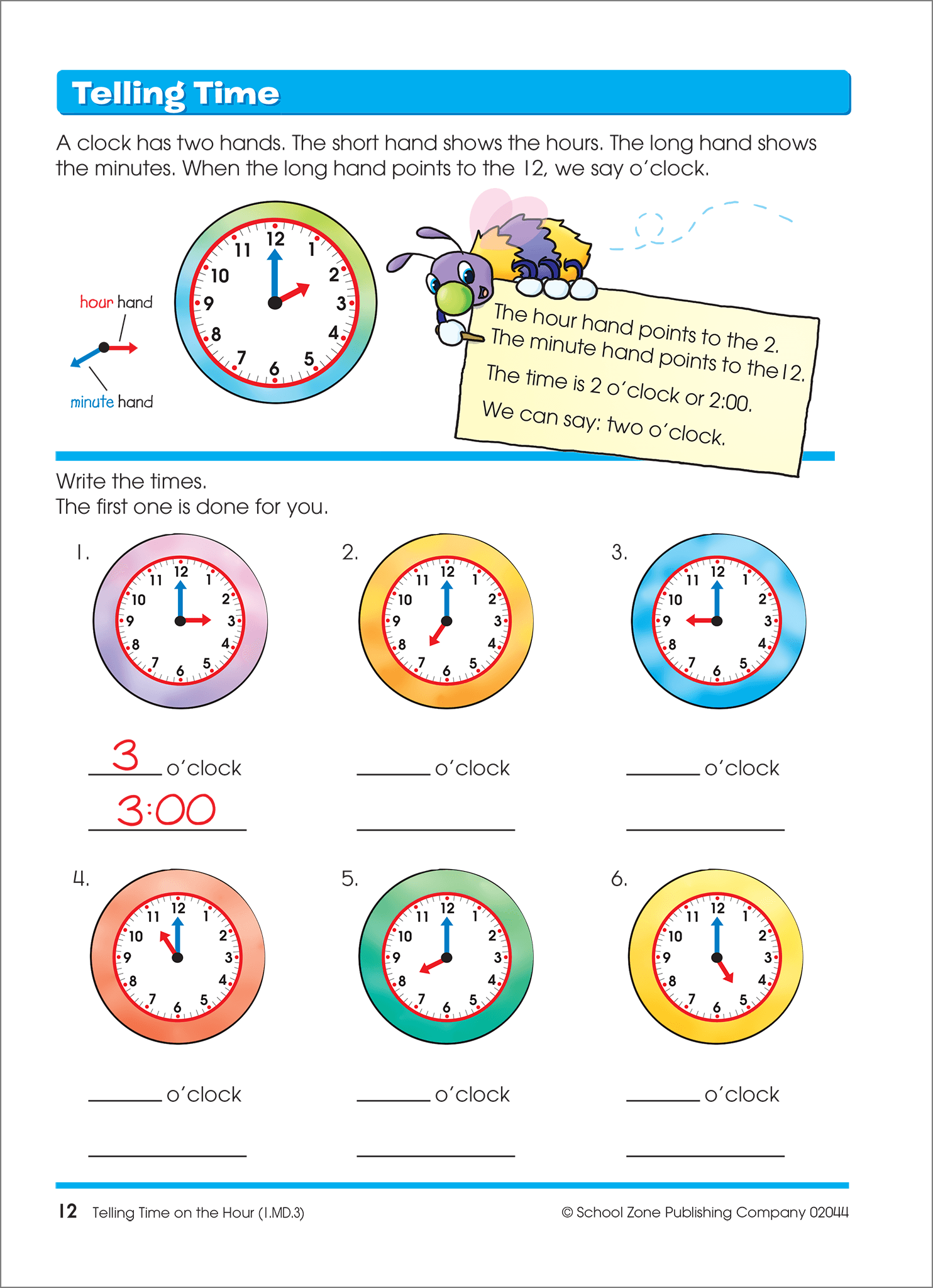 Time, Money & Fractions Grades 1-2 Workbook – School Zone Publishing ...