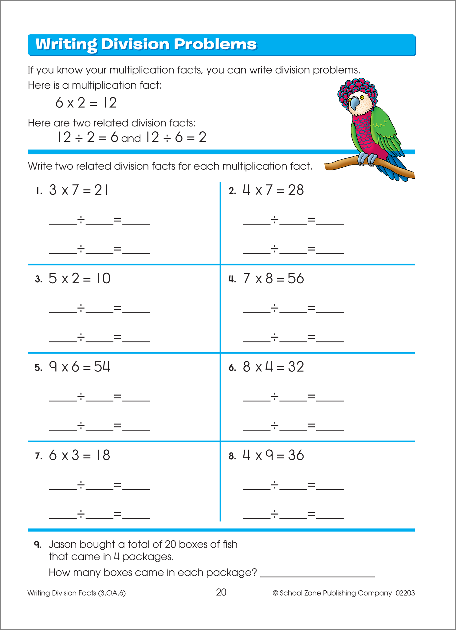 Math Basics Grade 3 Workbook – School Zone Publishing Company
