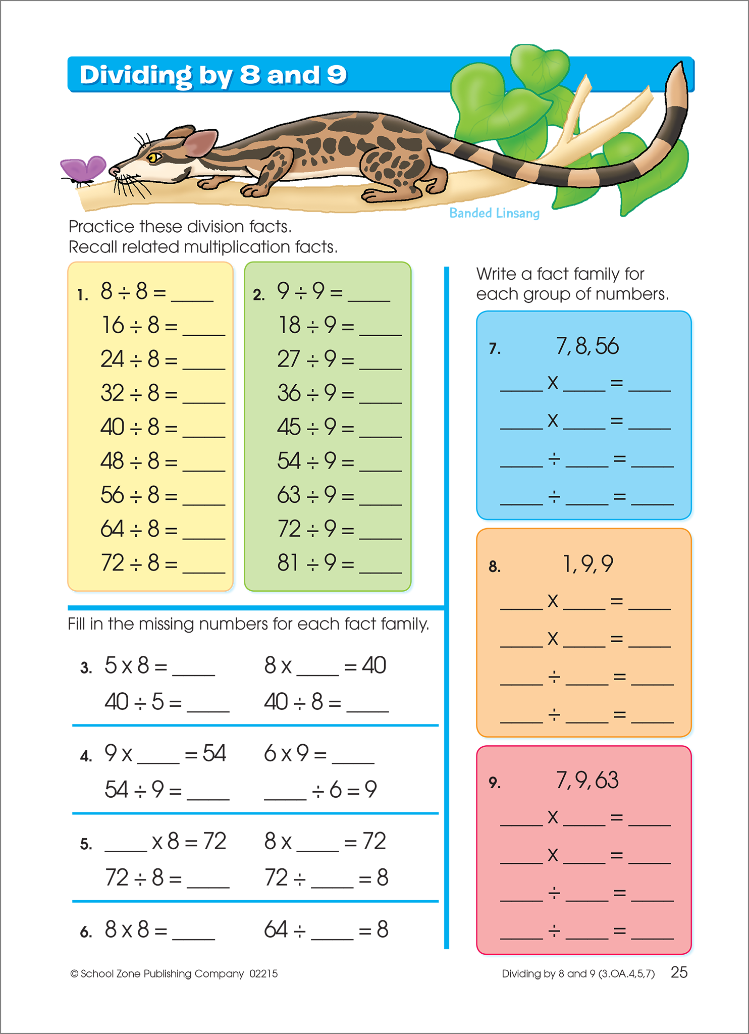 Multiplication & Division Grades 3-4 Workbook – School Zone Publishing ...
