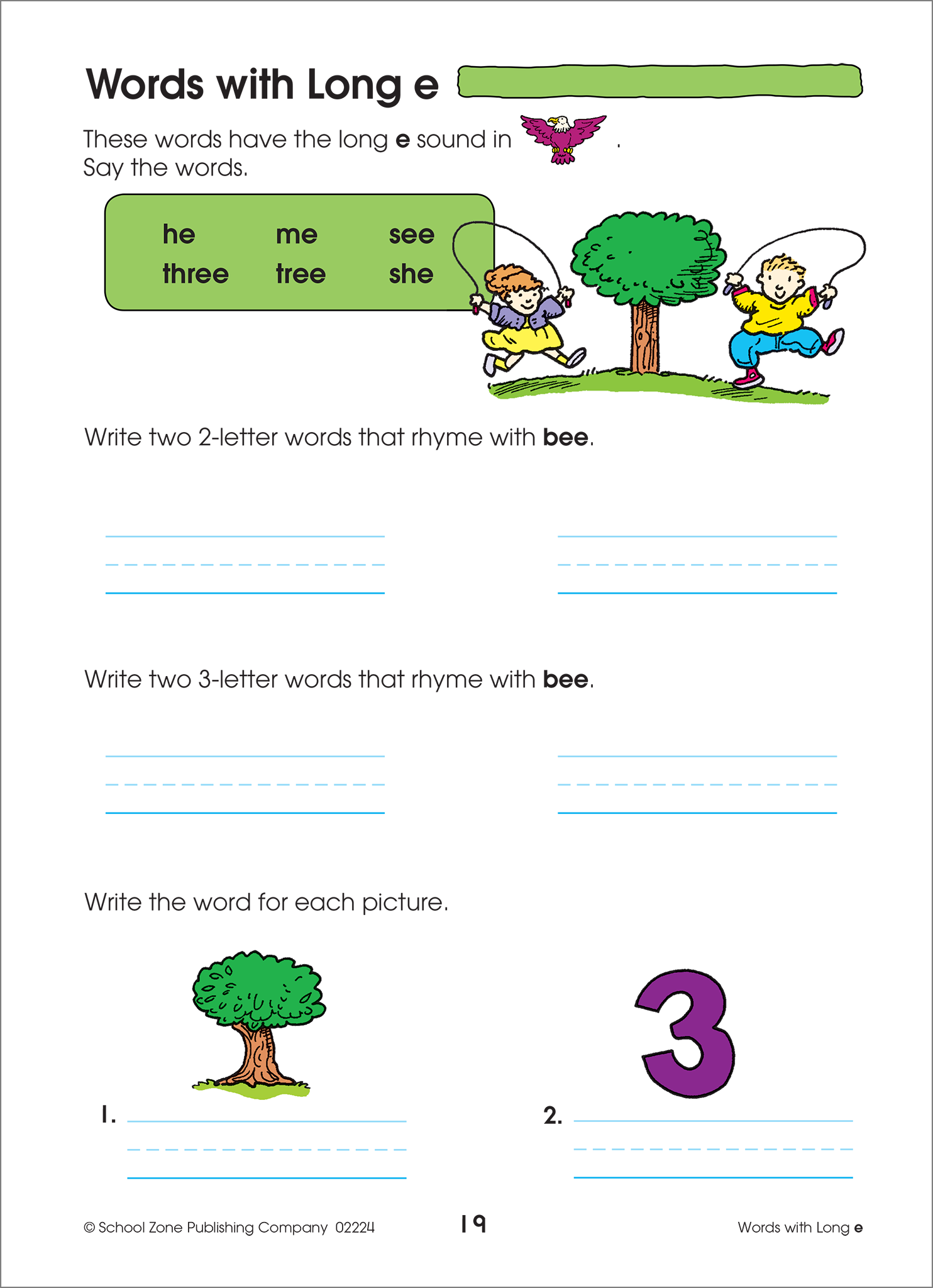 Spelling Puzzles Grades 1-2 Workbook – School Zone Publishing Company