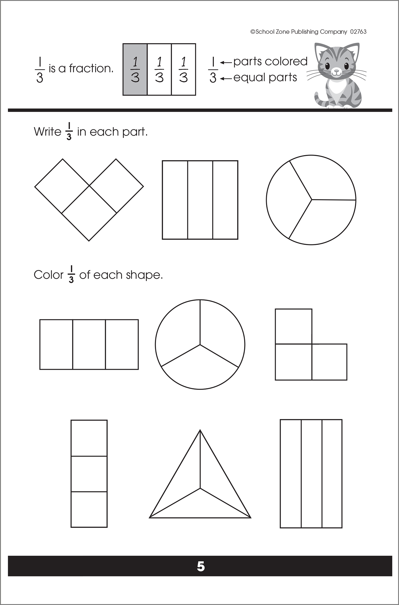 Make Fractions Grades 1-2 Workbook – School Zone Publishing Company