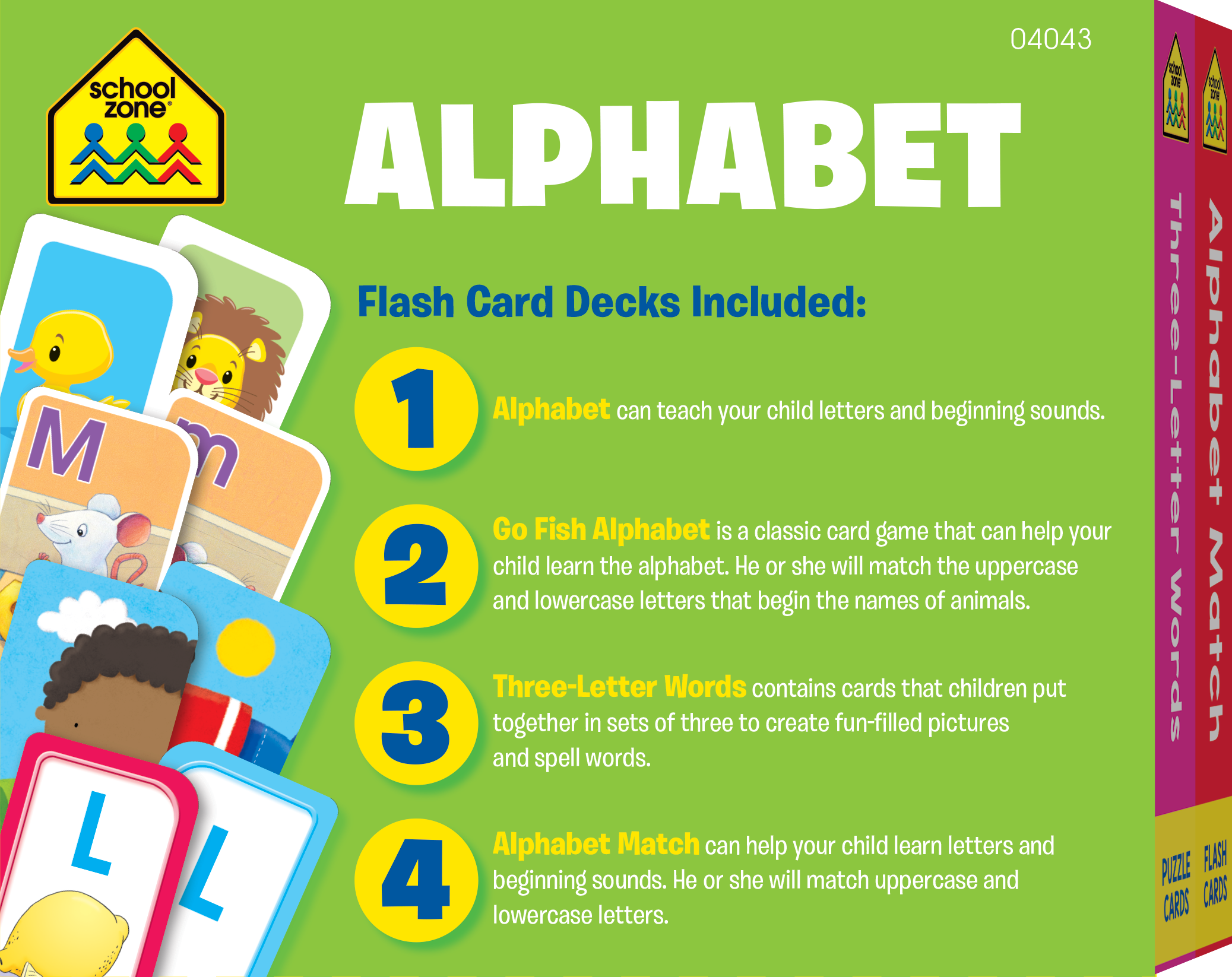 Alphabet Flash Cards (4-Pack) – School Zone Publishing Company