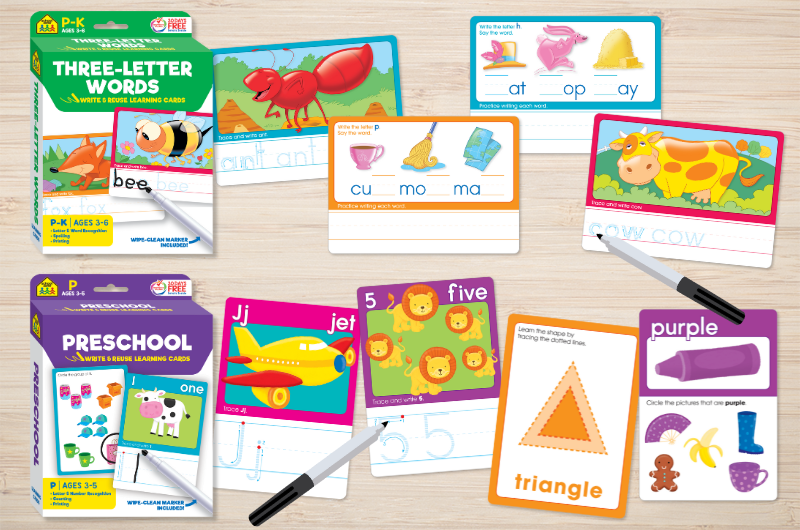 Boost early reading and math skills with Write & Reuse Learning Cards ...