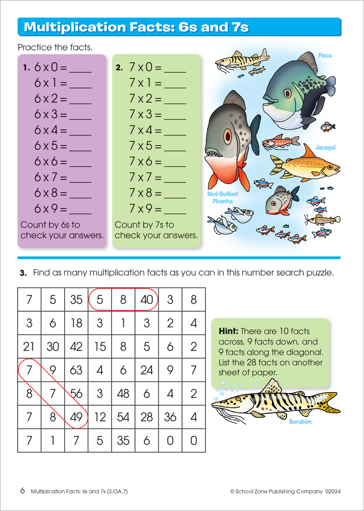 Multiplication Workbook for Kids 3-4 – School Zone Publishing Company