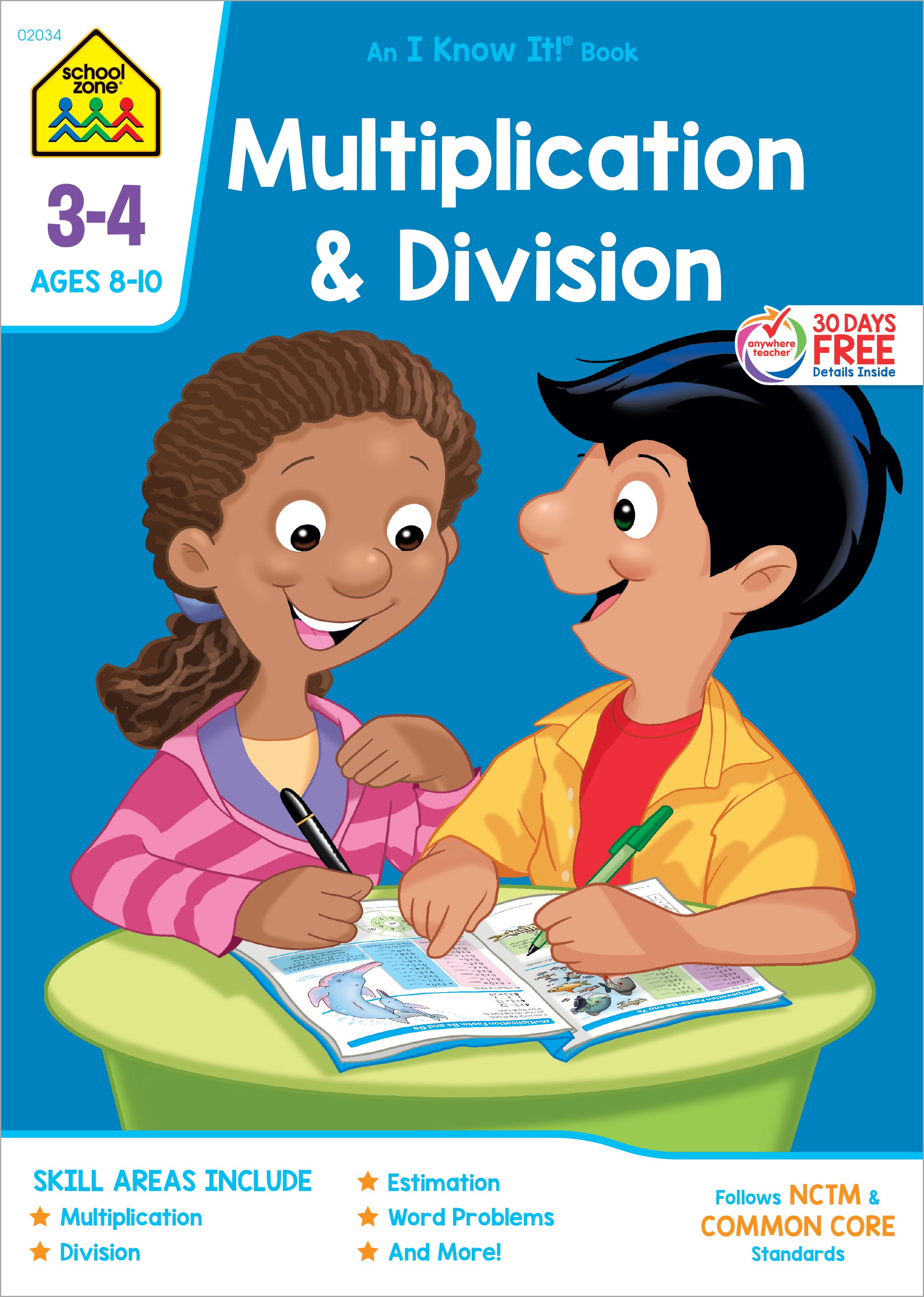 Multiplication Workbook for Kids 3-4 – School Zone Publishing Company