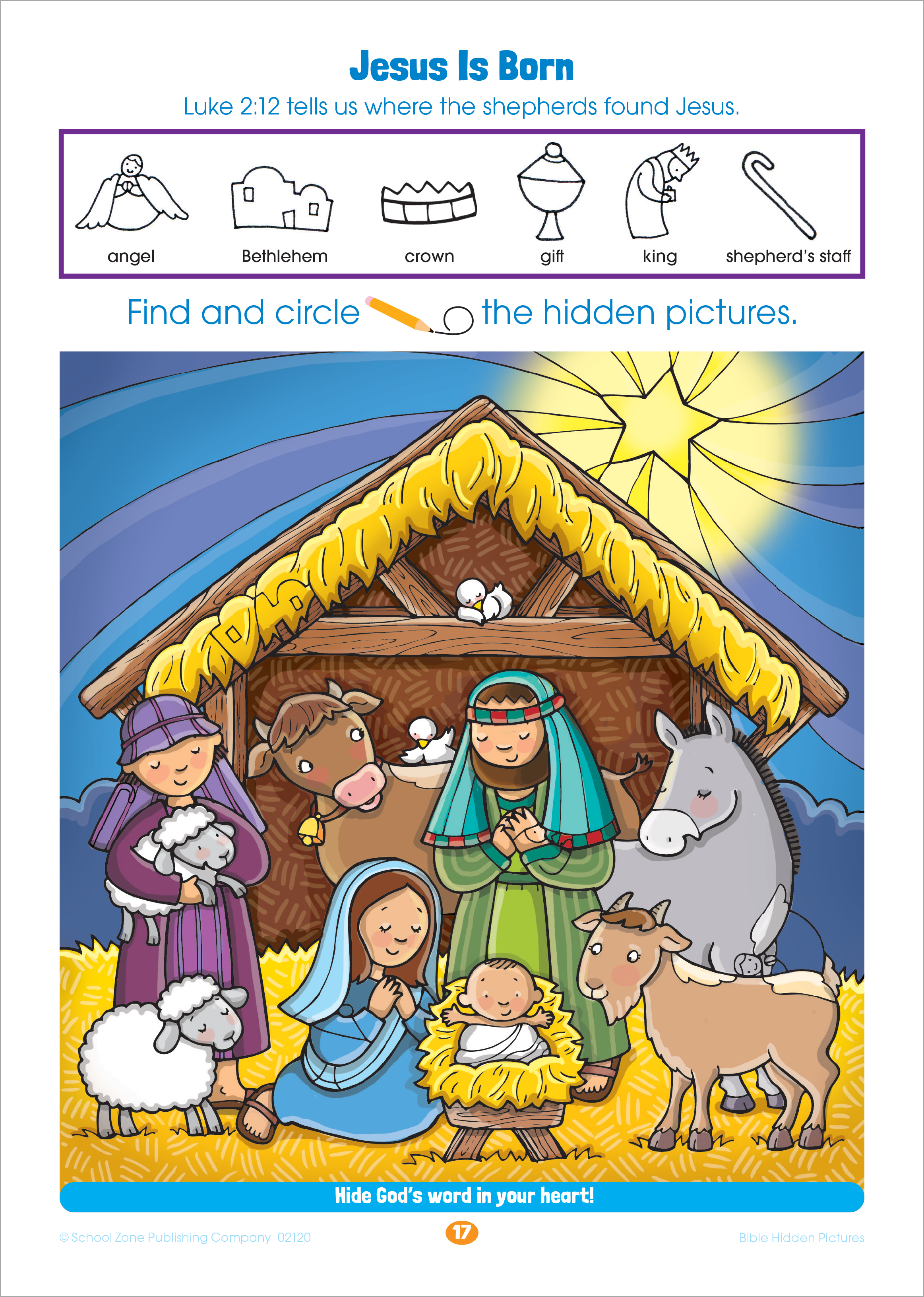 Bible Hidden Pictures & Activities P-K – School Zone Publishing Company
