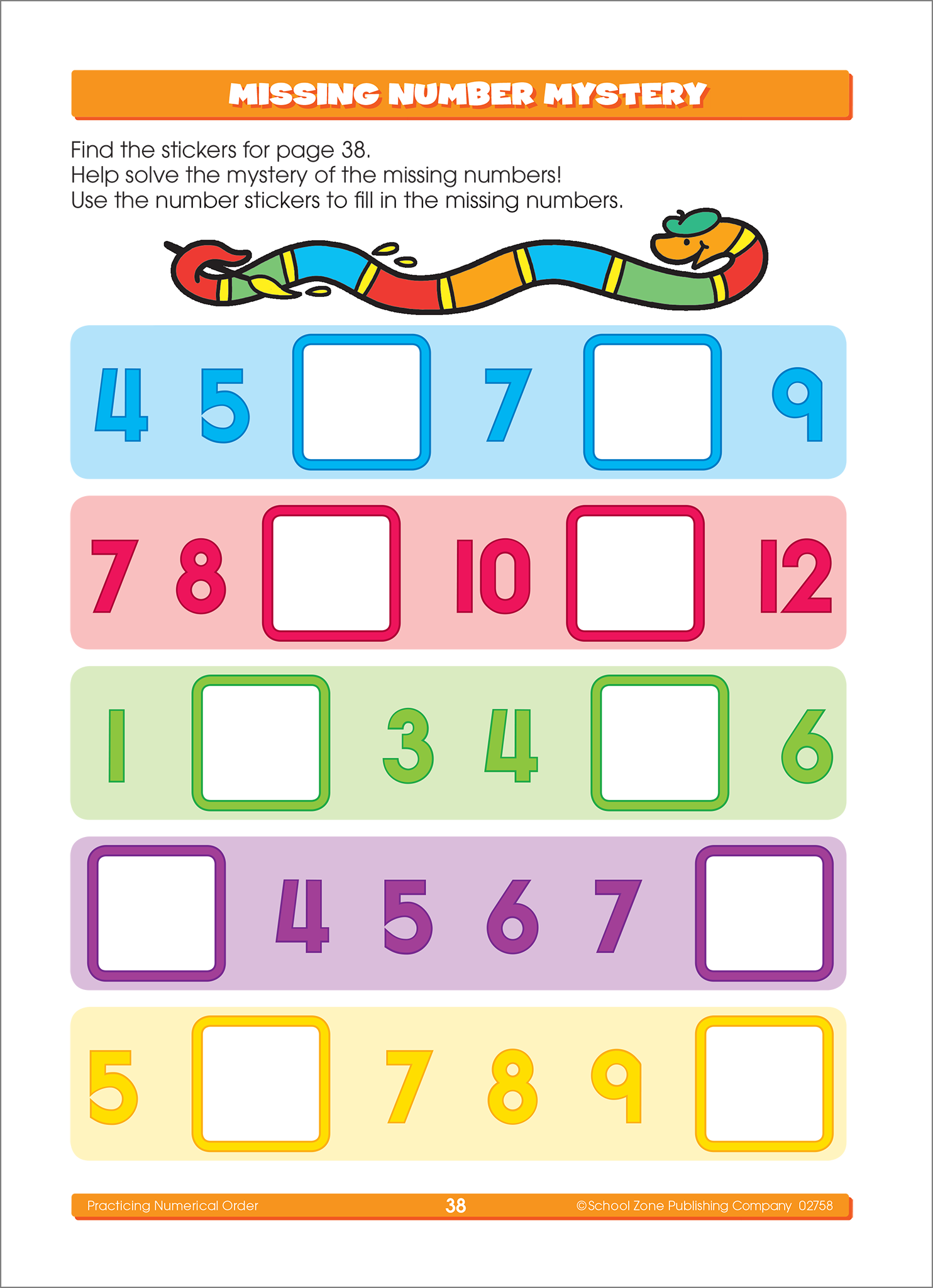 Math Stickers Workbook: Fun Learning - School Zone Website – School ...