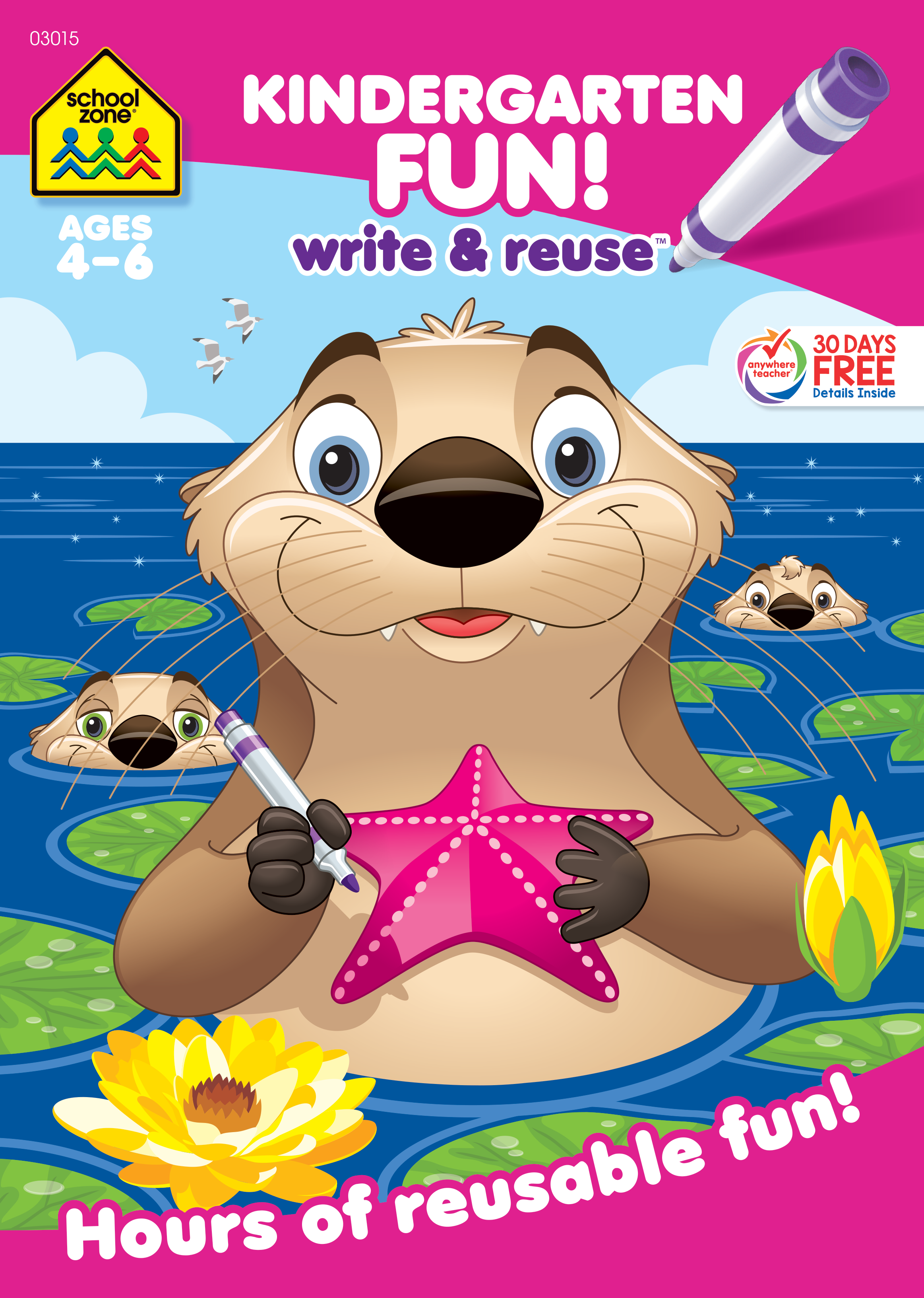 Kindergarten Fun! Write & Reuse Workbook – School Zone Publishing Company