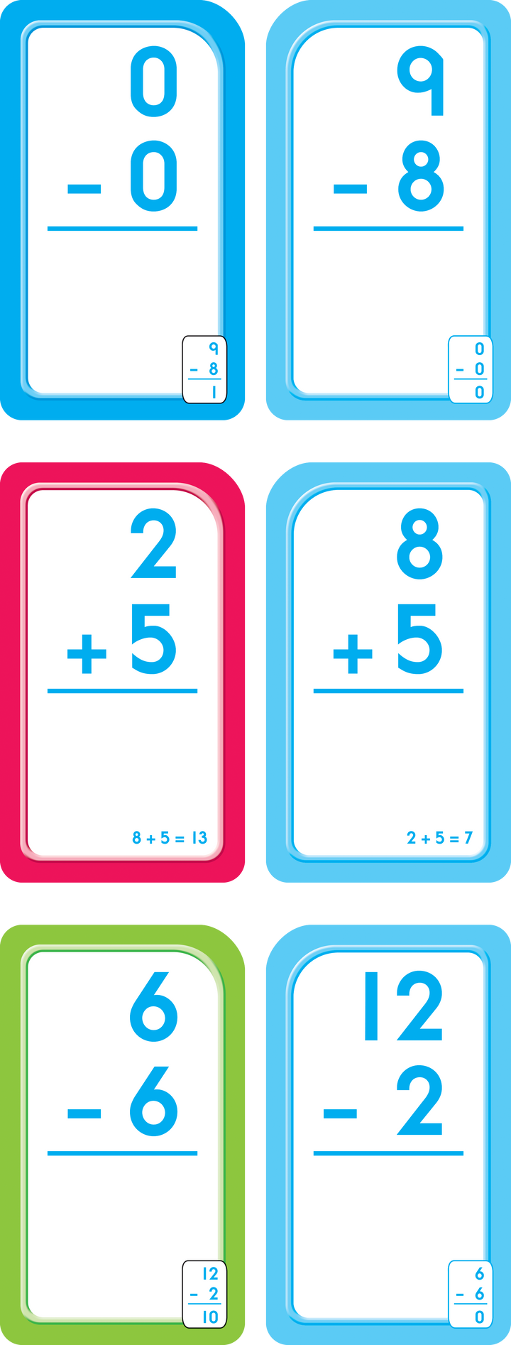 Addition Flash Cards 0-12 Pack – School Zone Publishing Company