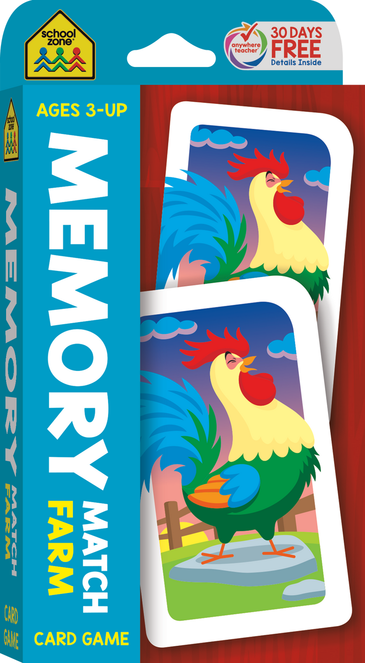 Matching Card Games: Farm Fun for Kids – School Zone Publishing Company