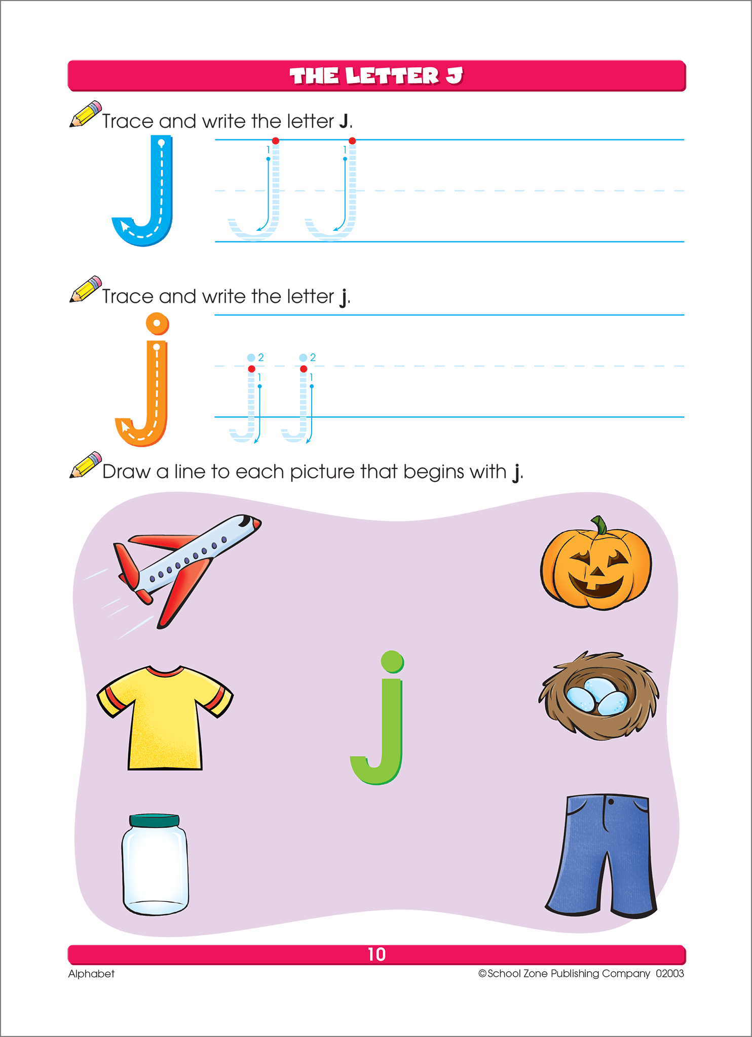 Alphabet Grades K-1 Workbook – School Zone Publishing Company