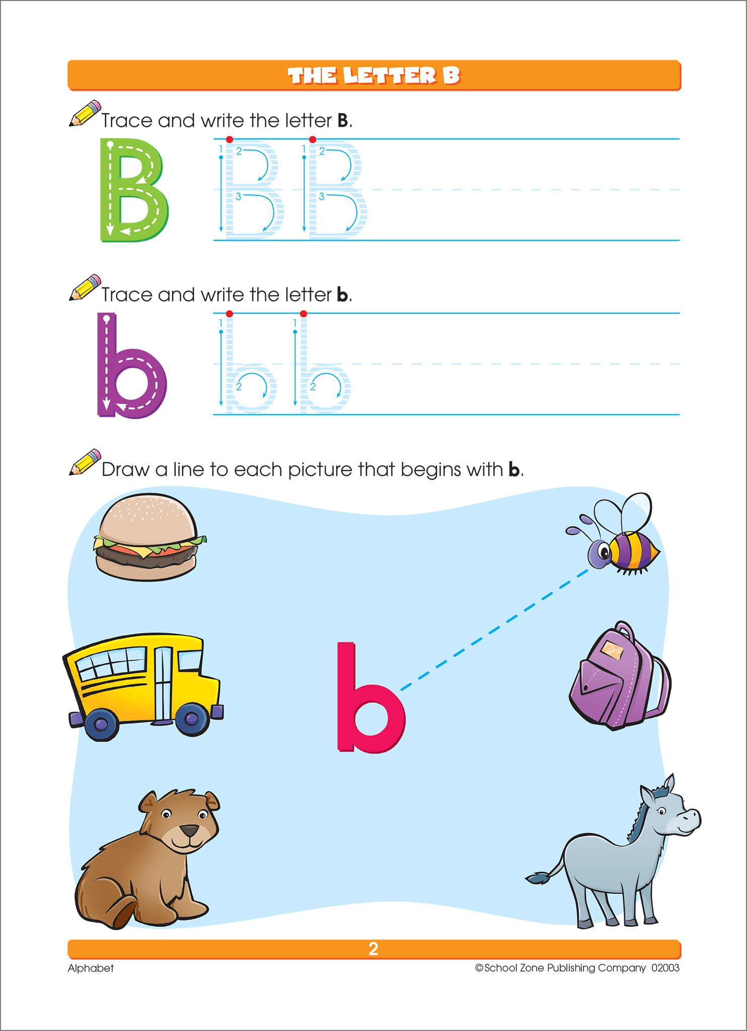 Alphabet Grades K-1 Workbook – School Zone Publishing Company