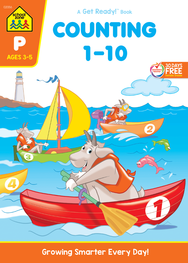 Counting 1-10 Preschool Workbook – School Zone Publishing Company