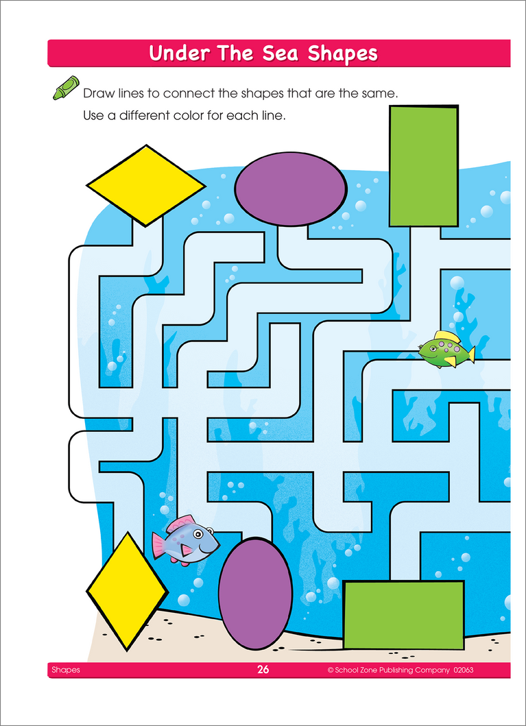 Shapes Preschool Workbook – School Zone Publishing Company