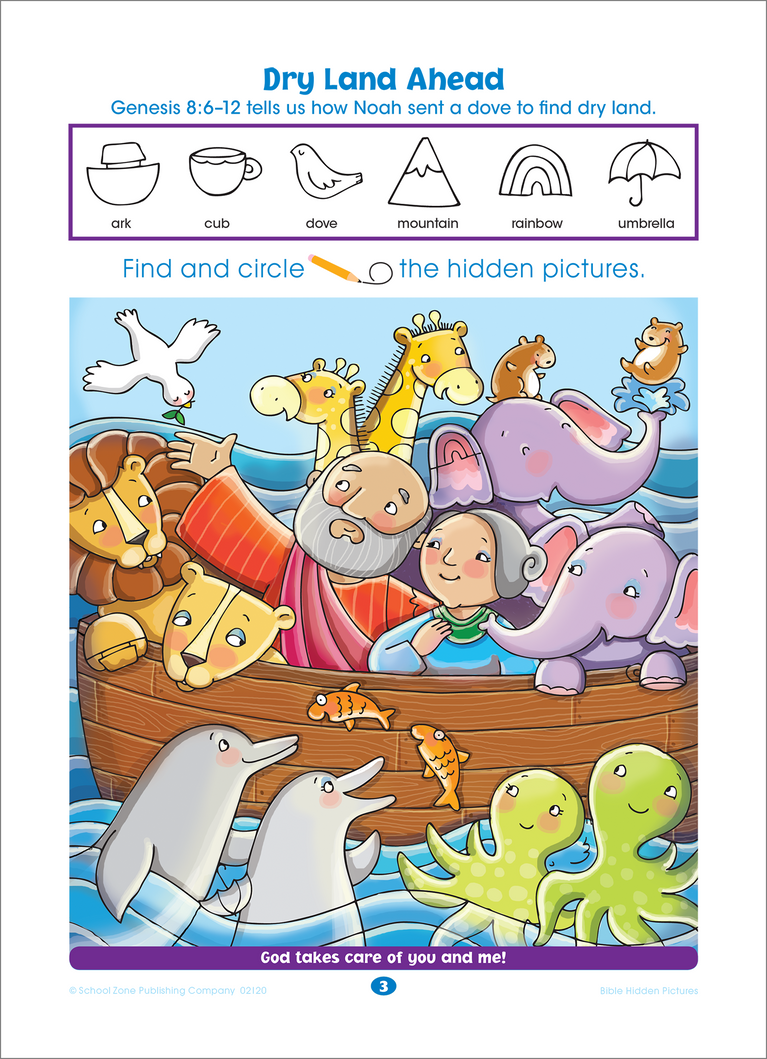Bible Hidden Pictures! Grades P-K Workbook – School Zone Publishing Company