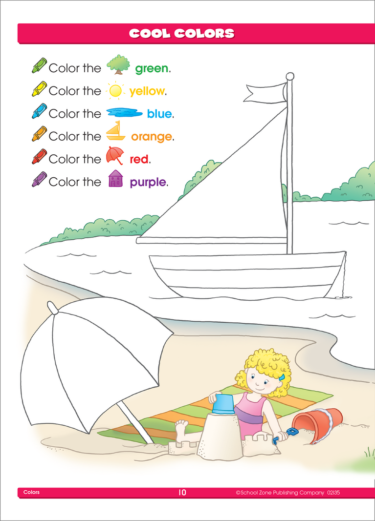Preschool Basics Workbook (32 Pages) – School Zone Publishing Company