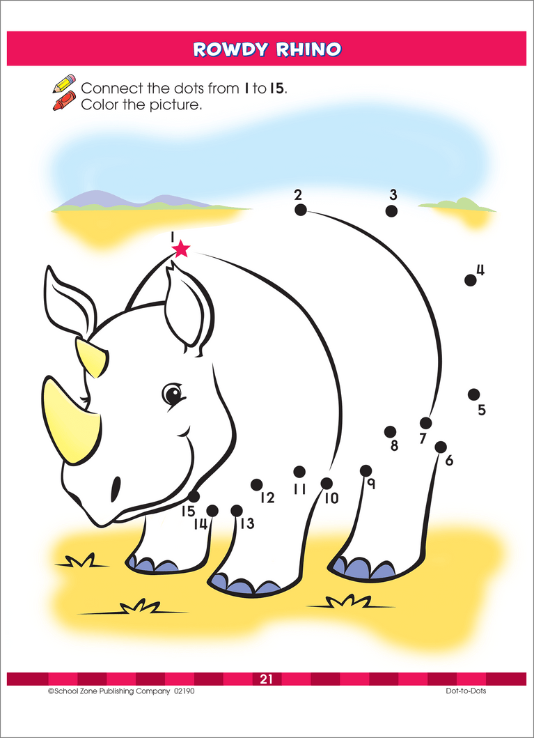 Dot-to-Dots Numbers Workbook – School Zone Publishing Company