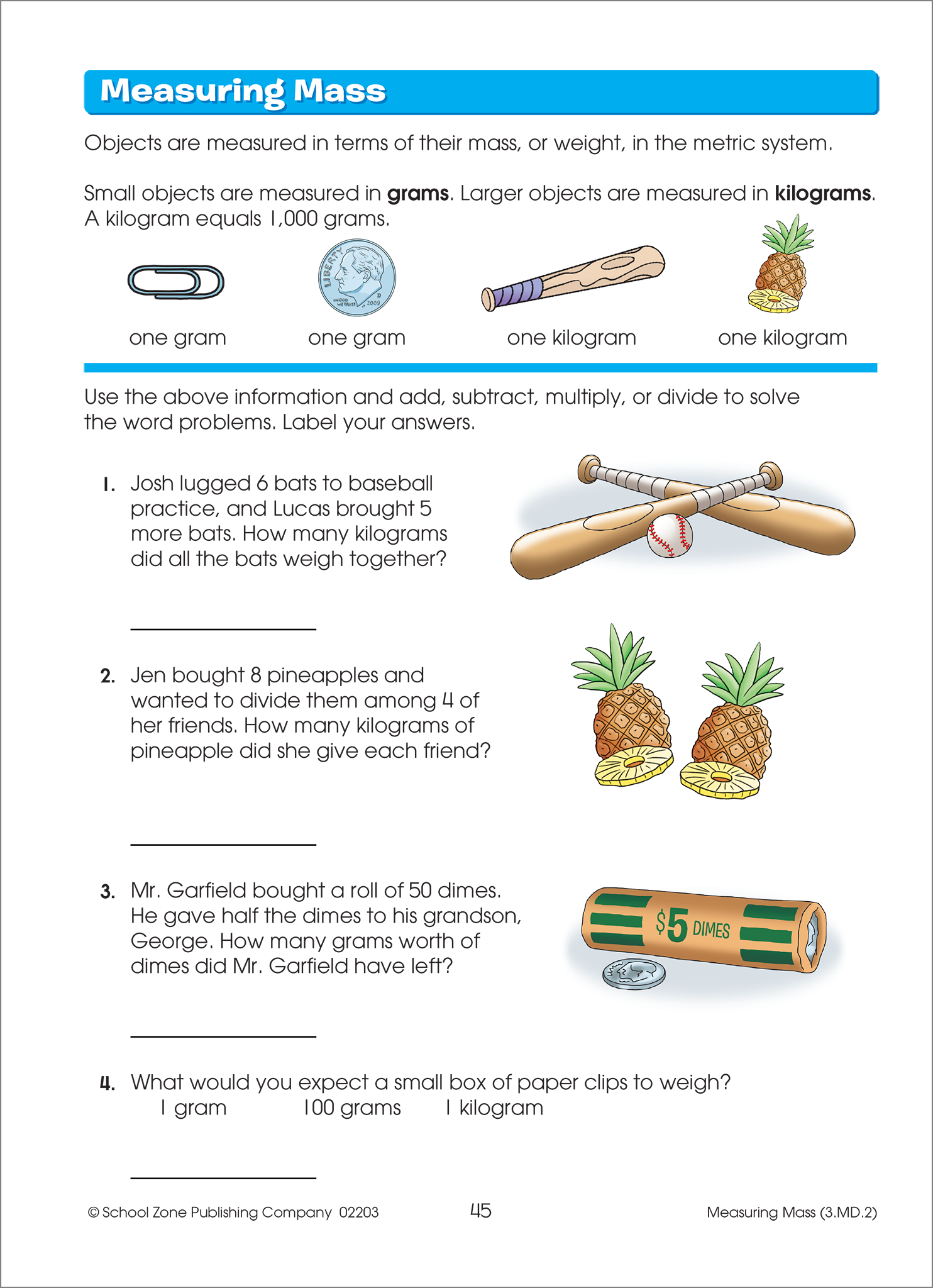 Grade 3 Math Workbook – School Zone Publishing Company