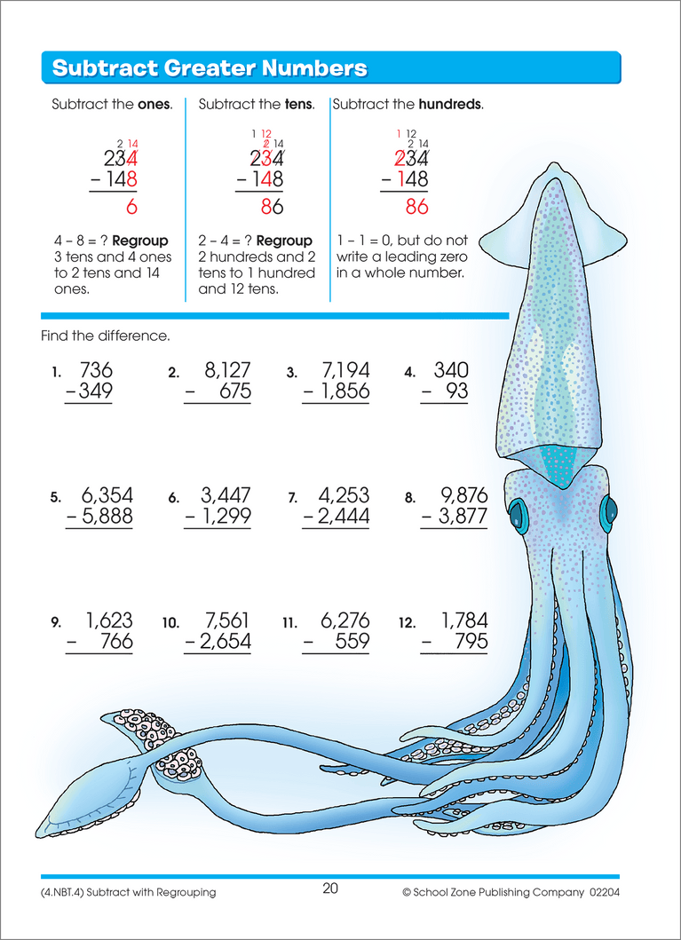 Math Basics Grade 4 Workbook – School Zone Publishing Company