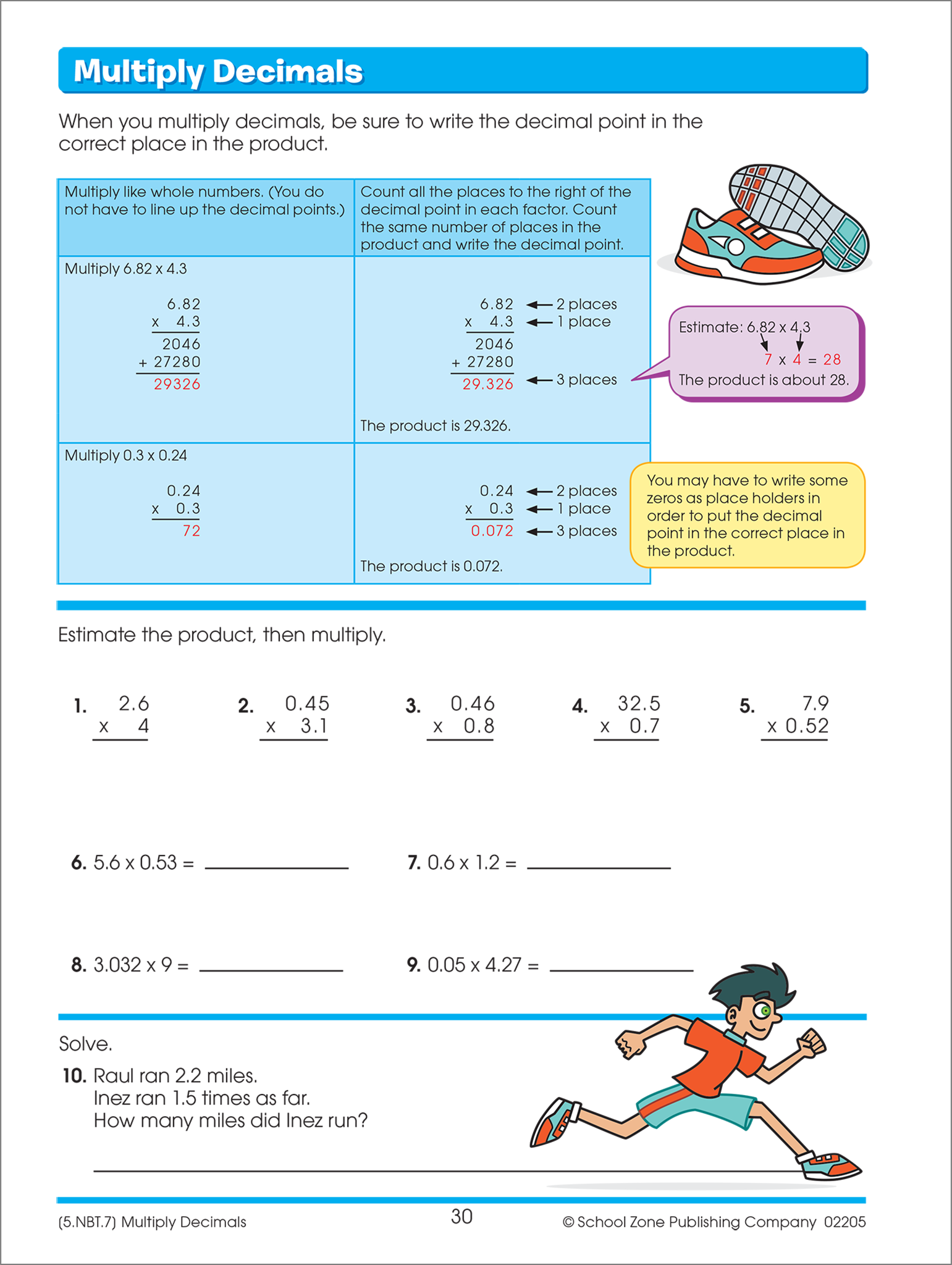 5th Grade Math Workbook – School Zone Publishing Company