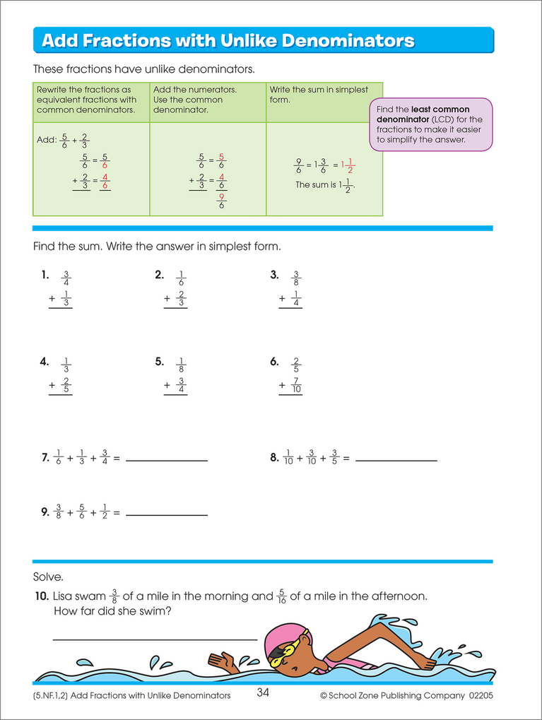 Math Basics Grade 5 Workbook – School Zone Publishing Company