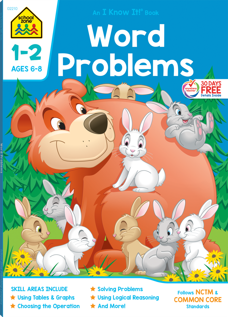 Word Problems Grades 1-2 Workbook – School Zone Publishing Company
