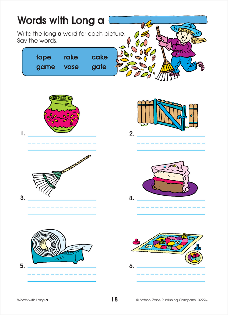 Spelling Puzzles Grades 1-2 Workbook – School Zone Publishing Company