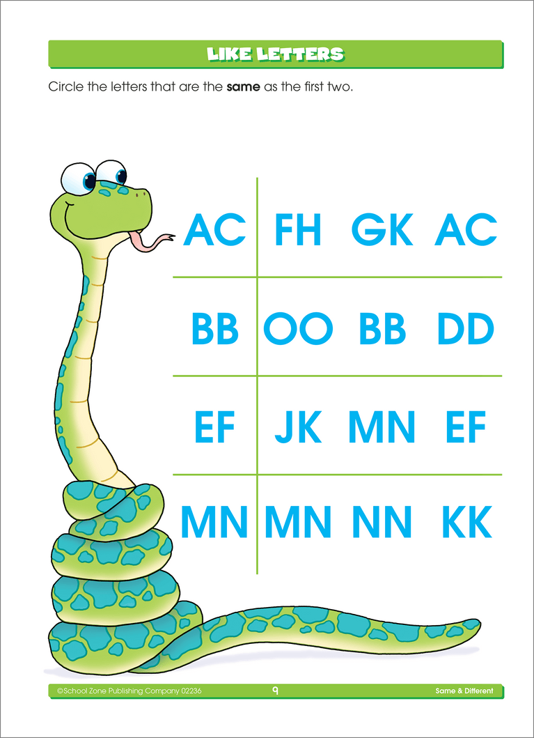 Kindergarten Basics Workbook (64 Pages) – School Zone Publishing Company