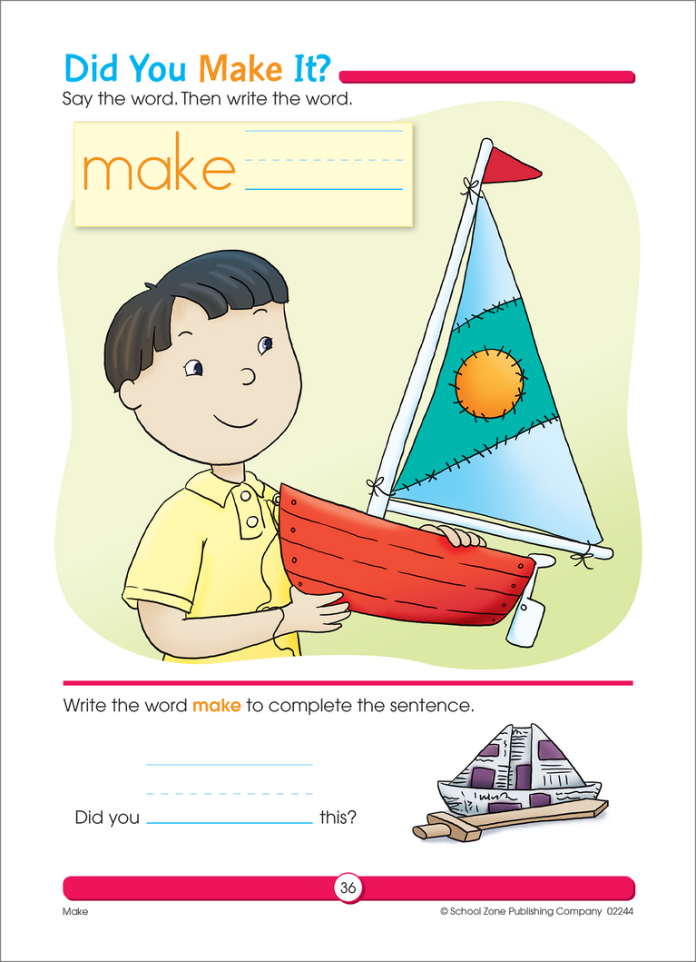 Sight Word Fun Grade 1 Workbook – School Zone Publishing Company
