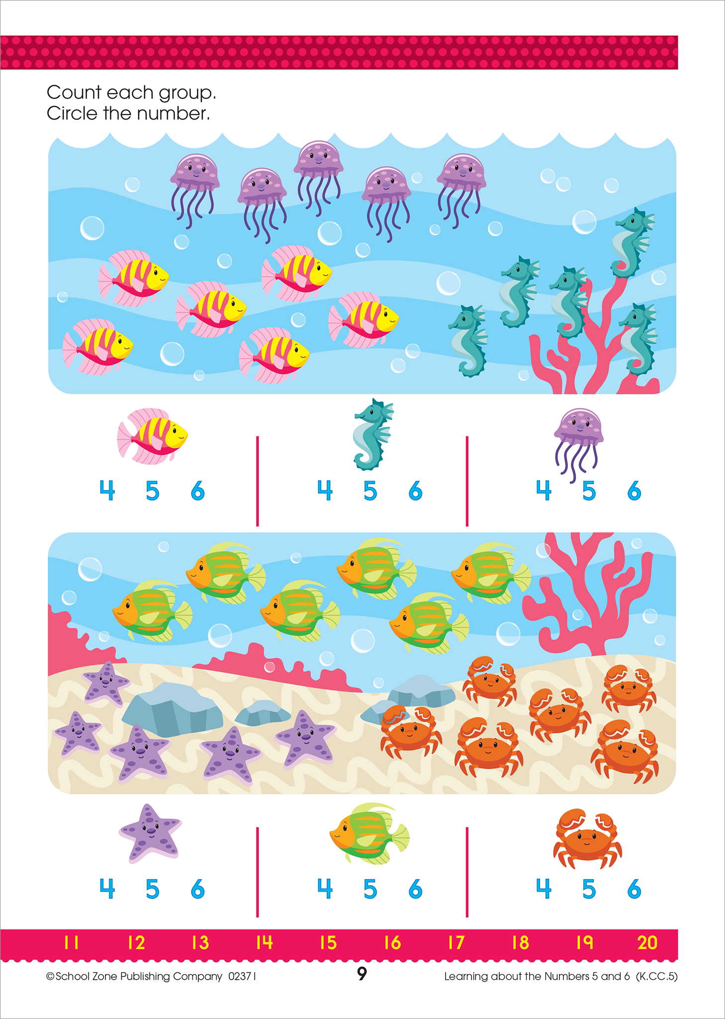 Learning Math with Kindergarten Workbook – School Zone Publishing Company