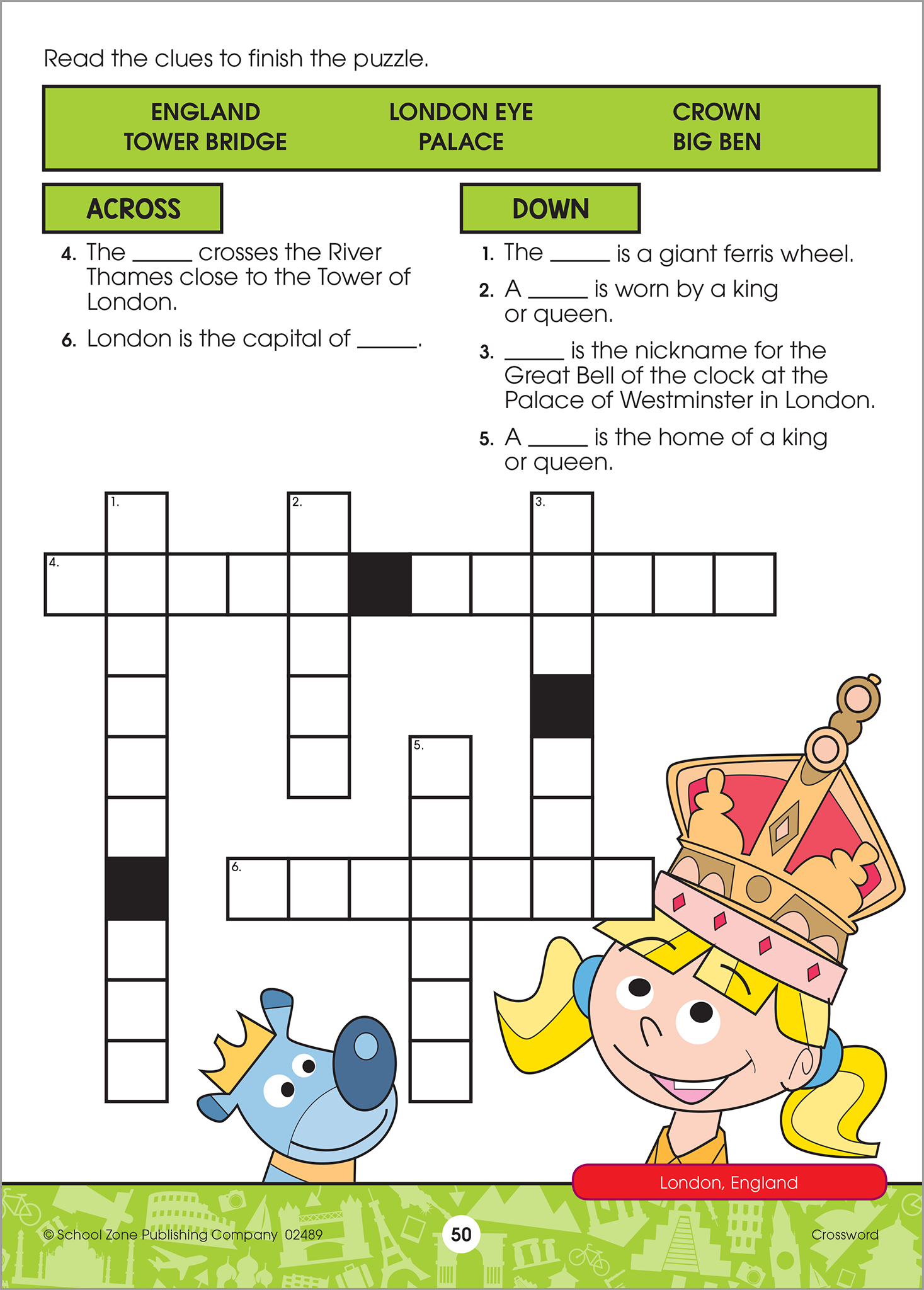 Explore First Grade Crossword Puzzles - School Zone Website – School ...