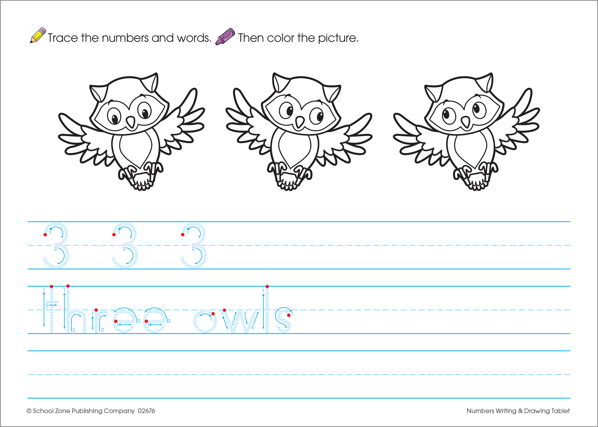 Number Writing Practice for Preschoolers – School Zone Publishing Company