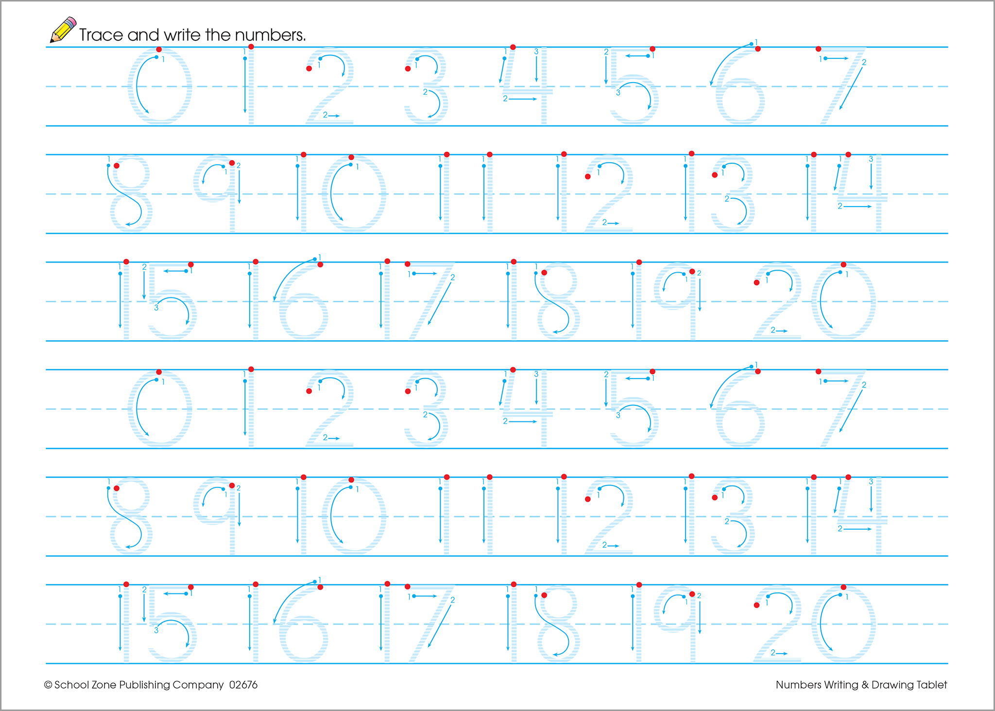 Number Writing Practice for Preschoolers – School Zone Publishing Company
