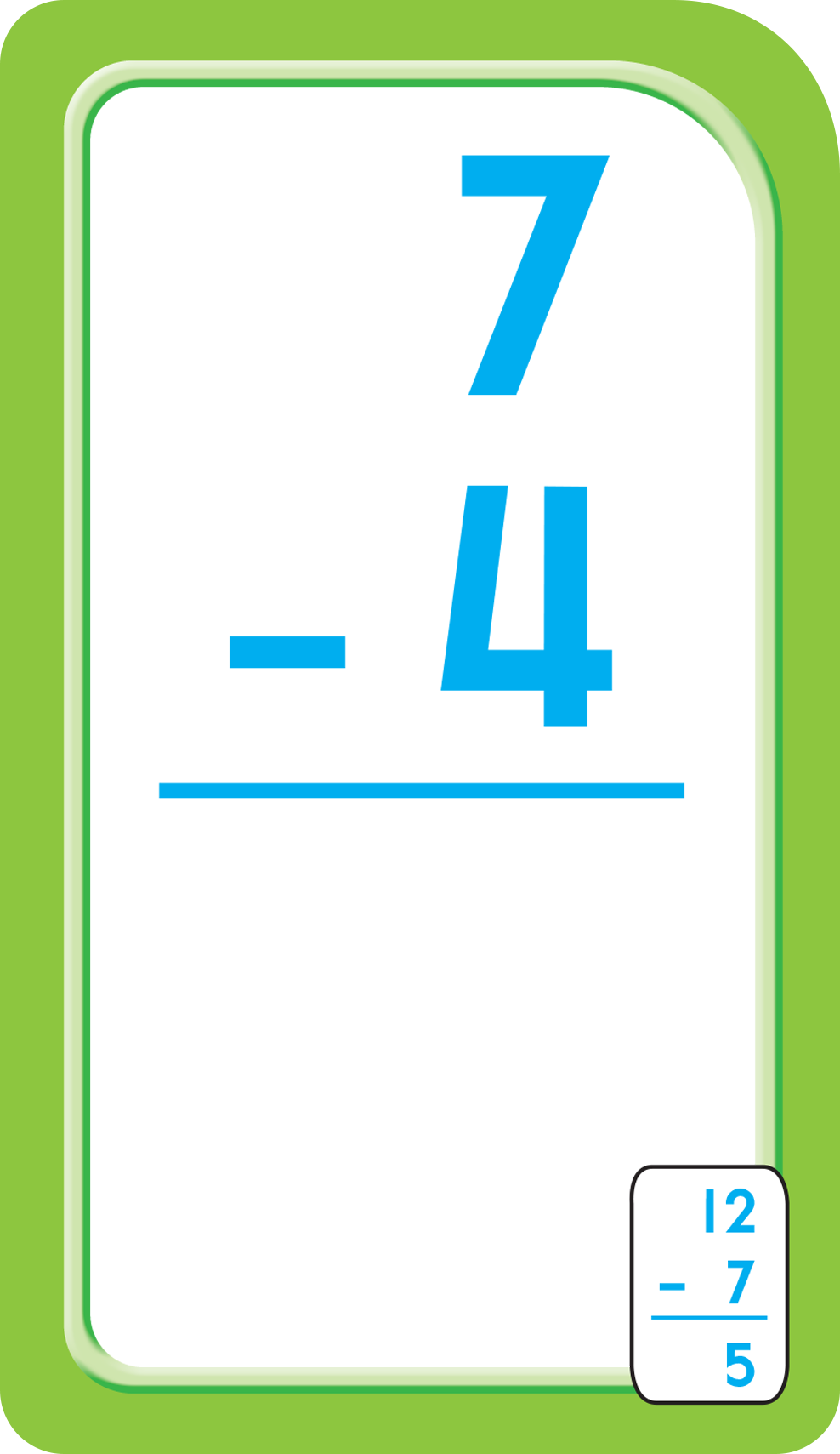 Subtraction Flash Cards – School Zone Publishing Company