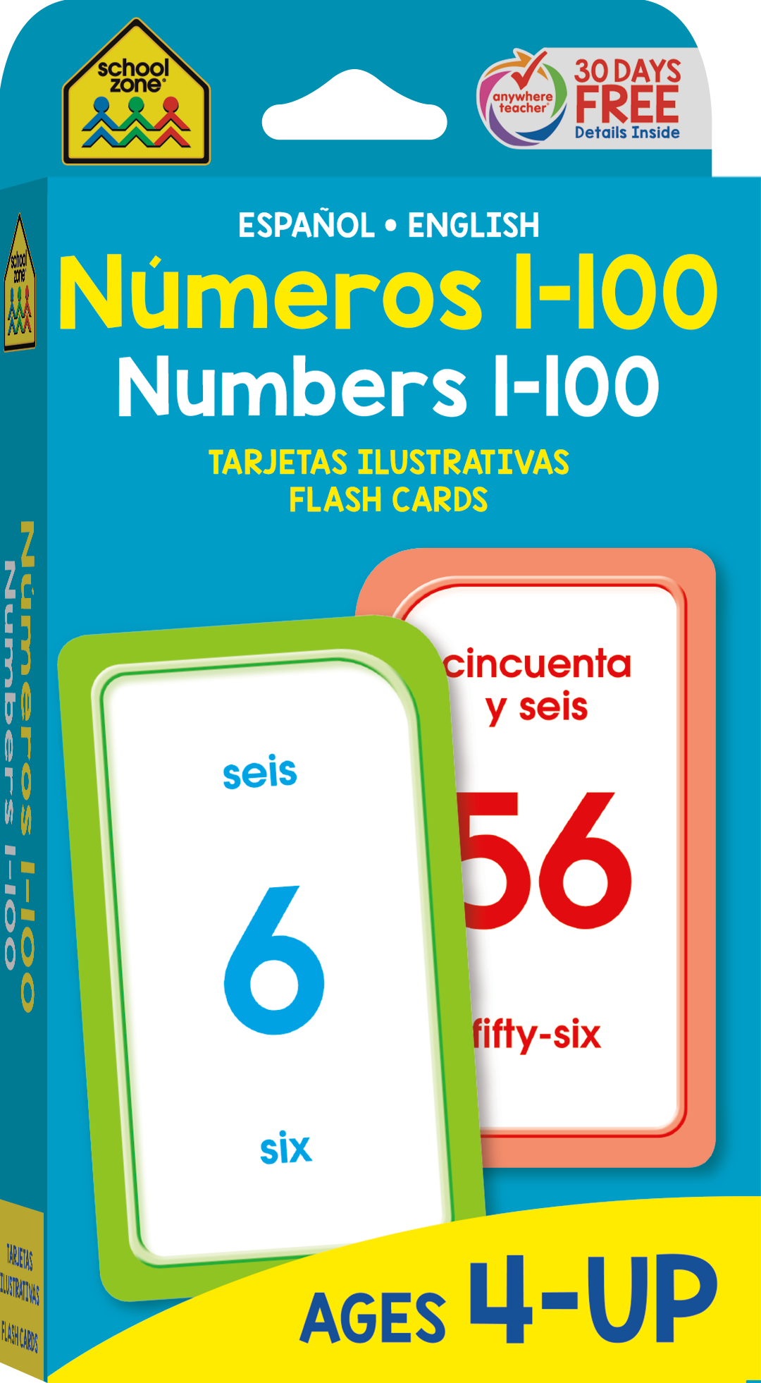 Bilingual Numbers 1-100 Flash Cards (Numeros 1-100 Tarjetas Ilustrativ ...