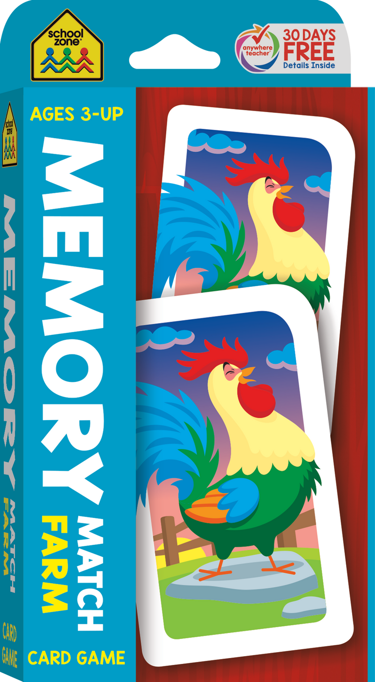 Memory Match Farm Card Game – School Zone Publishing Company