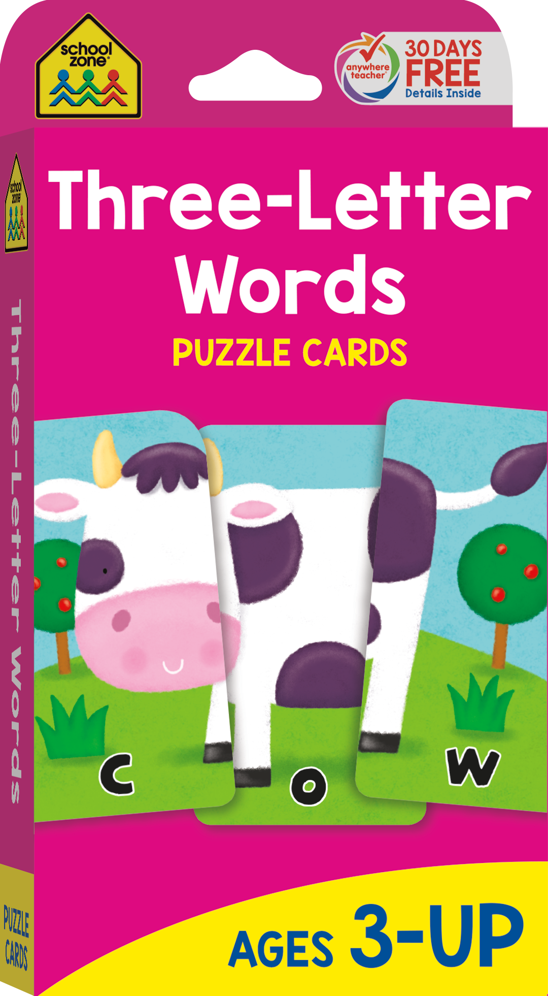 3 Letter Words Flash Cards for Kids – School Zone Publishing Company