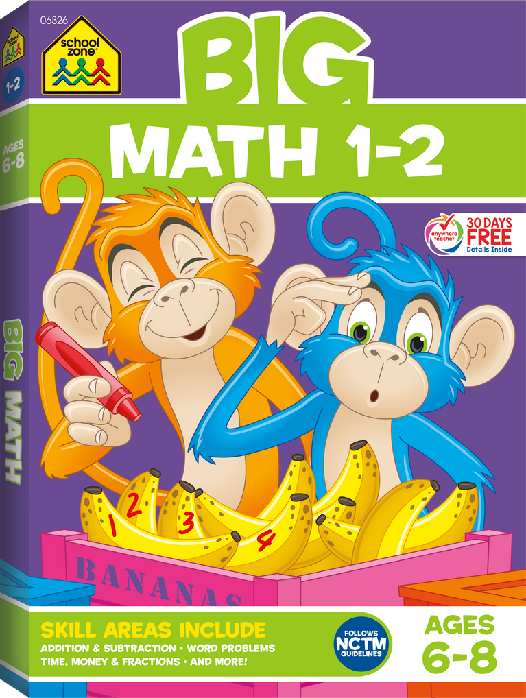 Big Math Grades 1-2 Workbook – School Zone Publishing Company