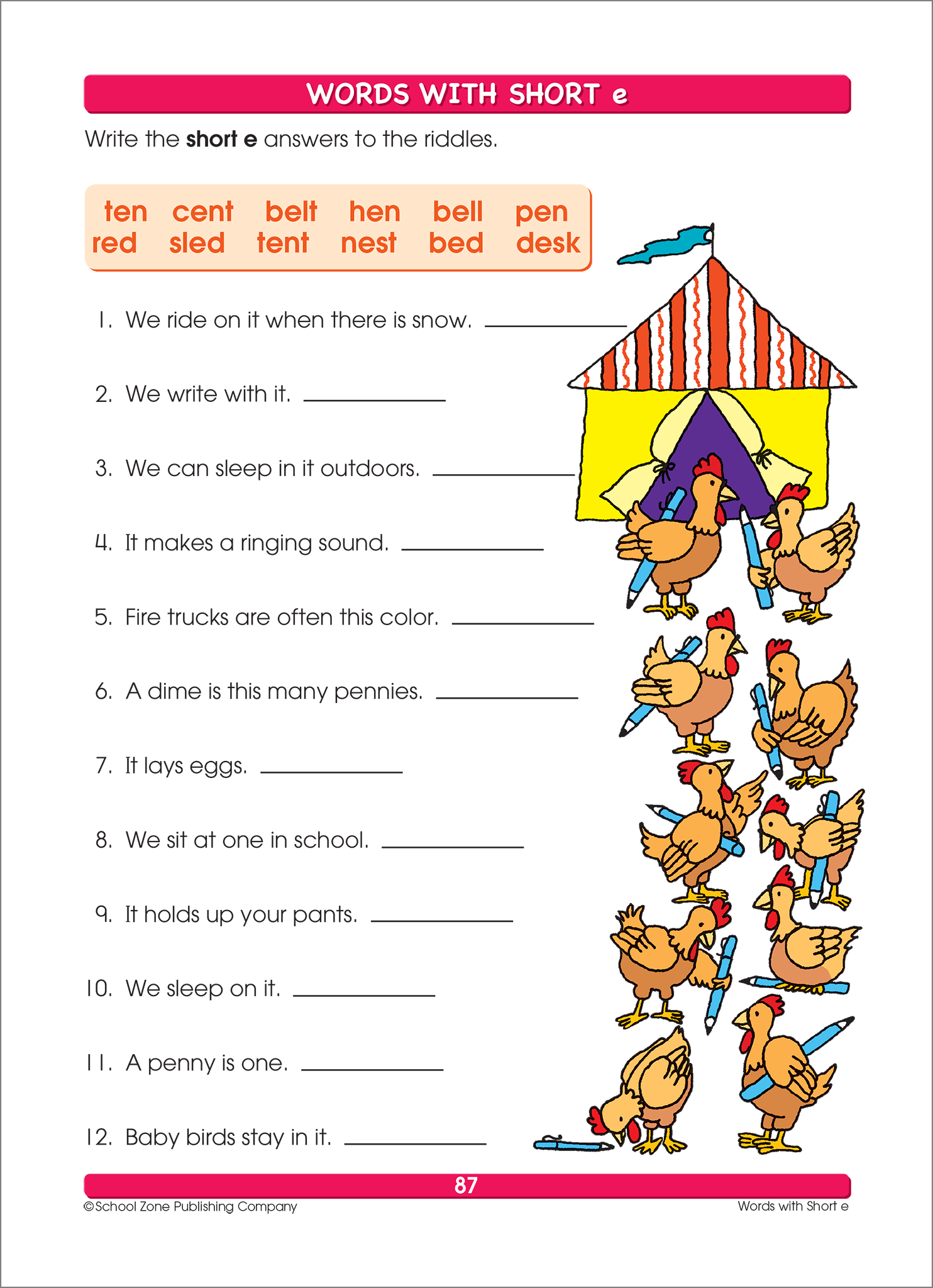 Spelling Skills Workbook for Grades 1-3 – School Zone Publishing Company