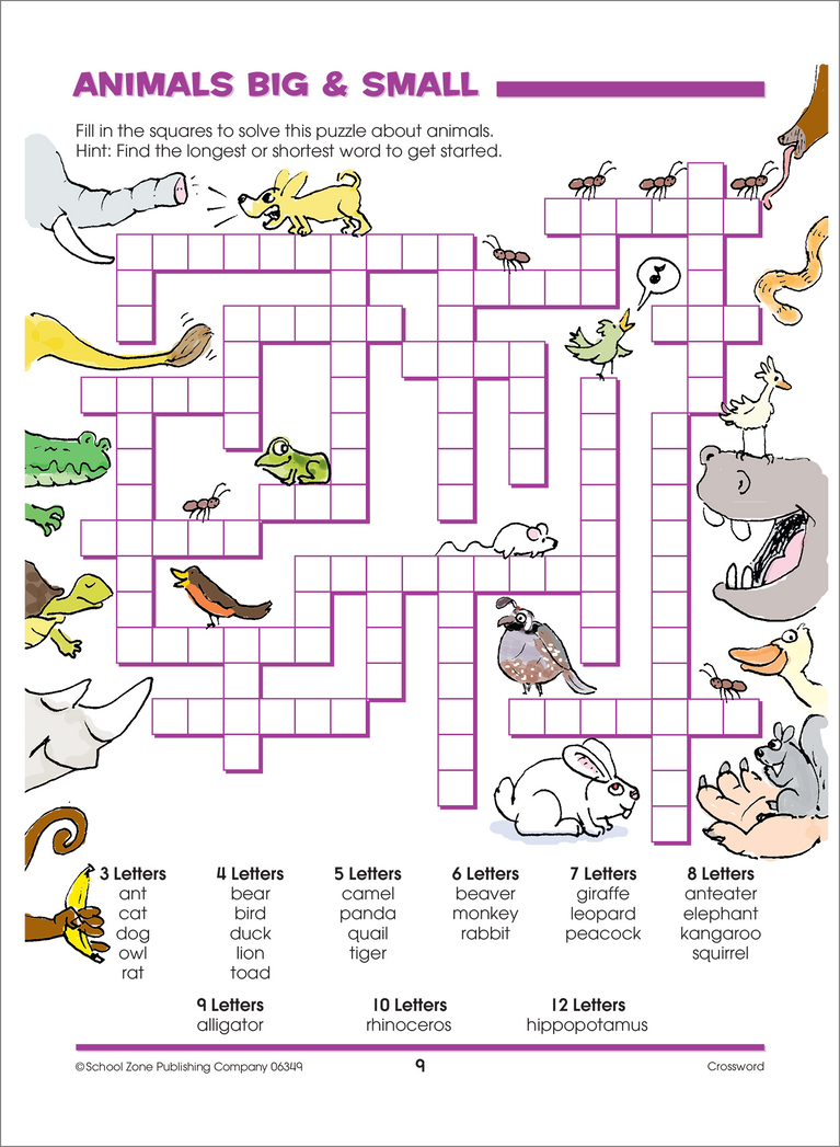 Big Codes, Puzzles & More Workbook – School Zone Publishing Company